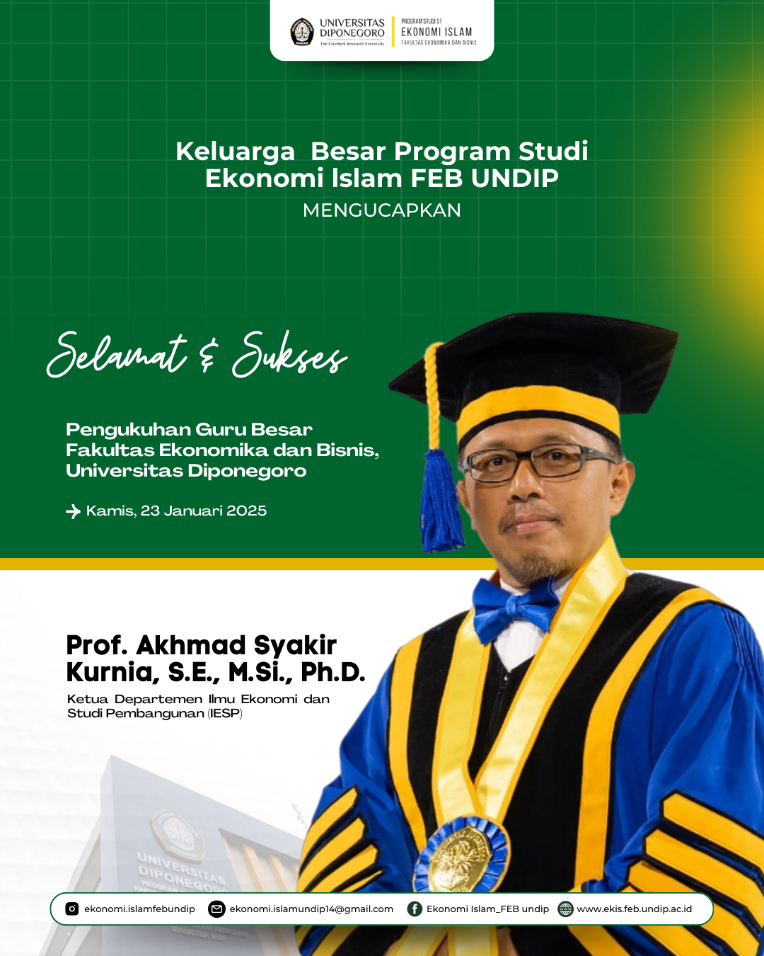 Prof. Akhmad Syakir Kurnia Dikukuhkan sebagai Guru Besar di Universitas ...